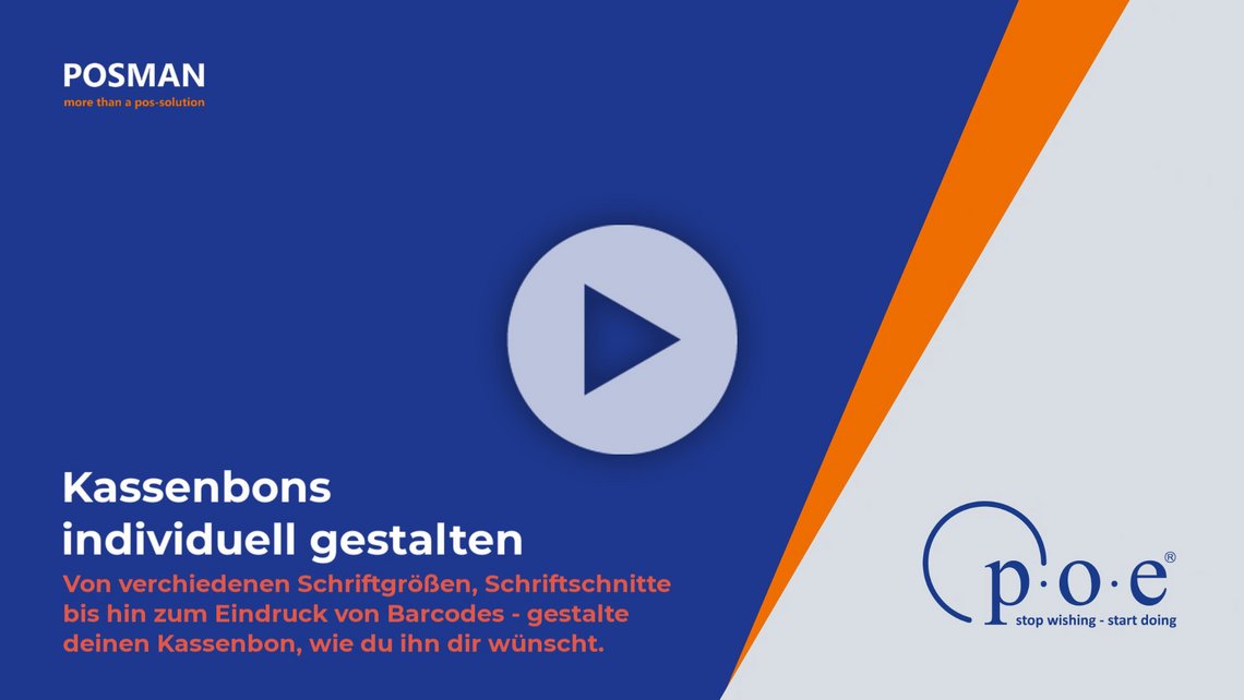 Kassenbons individuell gestalten - so geht`s! | POE